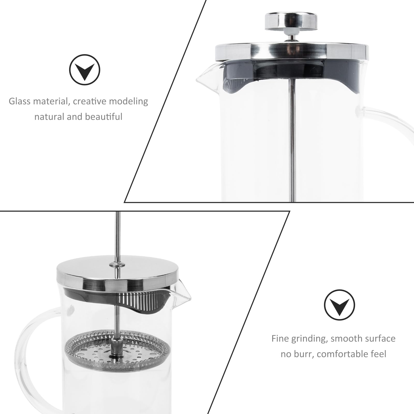 PRETYZOOM Coffee Maker Portable Coffeepot Manual Coffeepot Household Coffeepot Coffee Milk Maker Coffeepot for Home Coffee Milk Bubbler Coffee Teapot Espresso Maker Pot