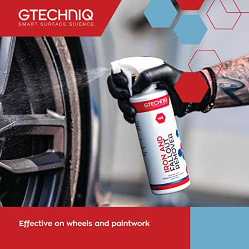 Gtechniq W6 Iron and General Fallout Remover for Cars, Brake Dust Degreaser and Cleaner for Wheels, Rims and Paintwork, Safe on Coatings, 500ml