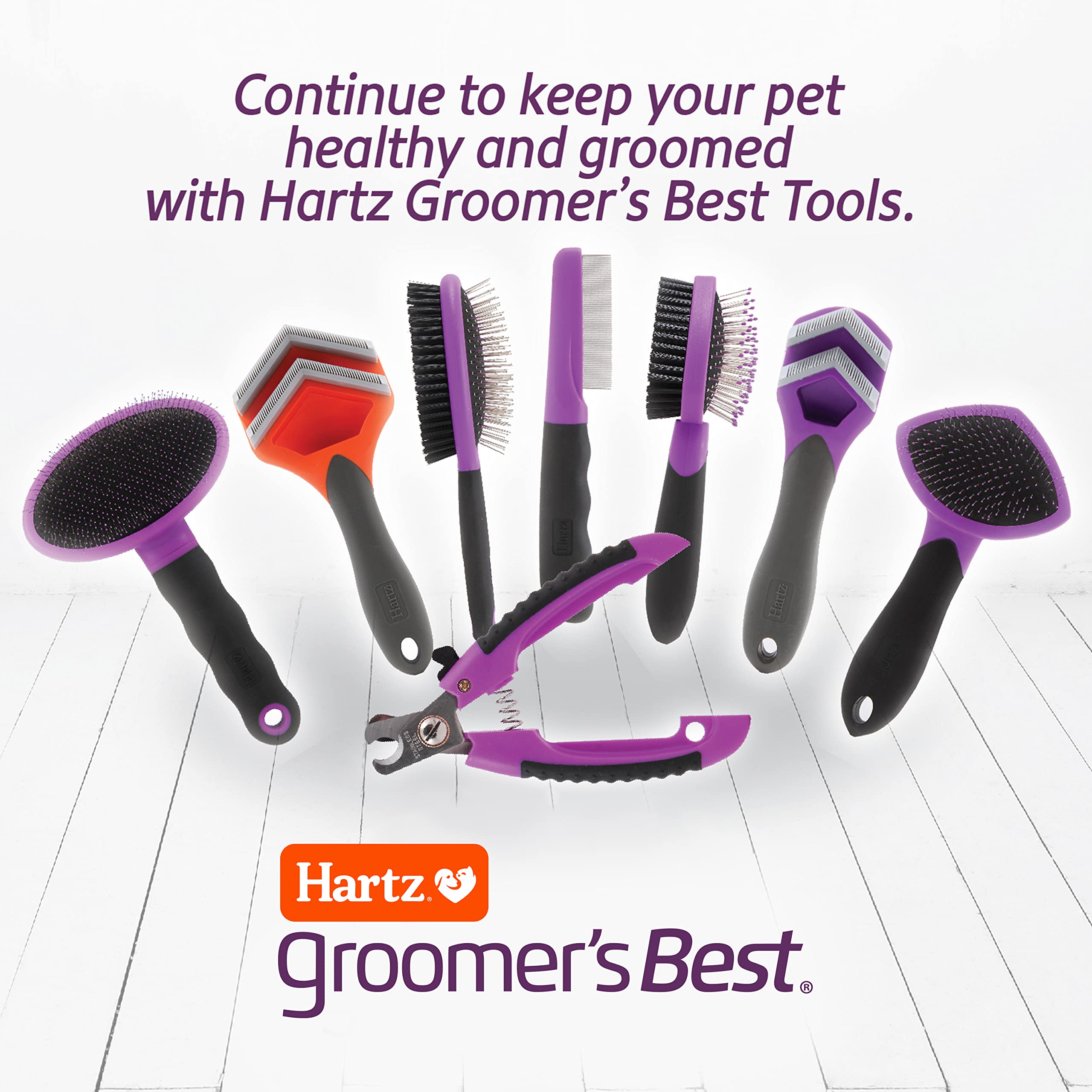 Hartz Groomer's Best Flea Comb for Dogs and Cats, Fine-Toothed Flea Comb to Remove Fleas & Flea Eggs, Gentle Pet Comb for Detangling or Dematting Face & Paws