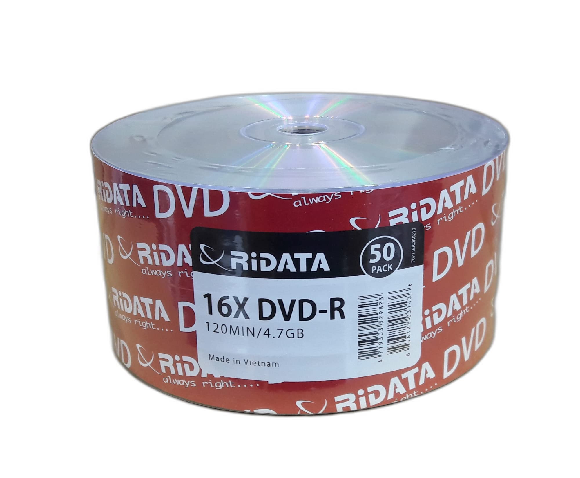 Ridata DVD-R 16X Eco 100 per pack, 6 packs