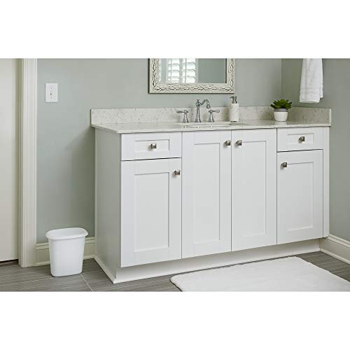 Rubbermaid 6 Quart 1.5 Gallon Traditionally Shaped Heavy Duty Lightweight Bedroom, Bathroom, and Office Wastebasket Trash Can (2 Pack)