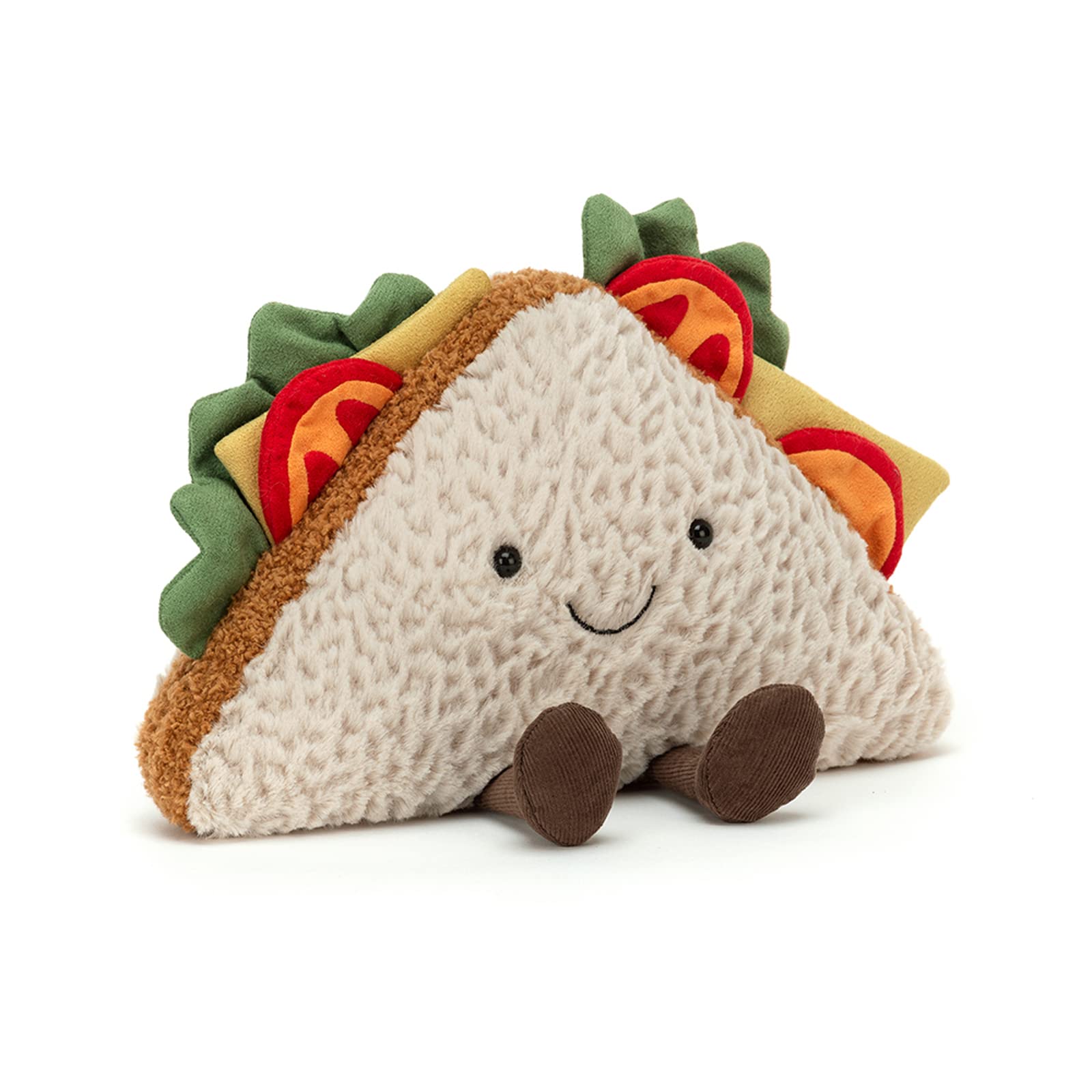 Jellycat Amuseables Sandwich Stuffed Toy, 10 inches | Food Plush | Fun Gift Idea