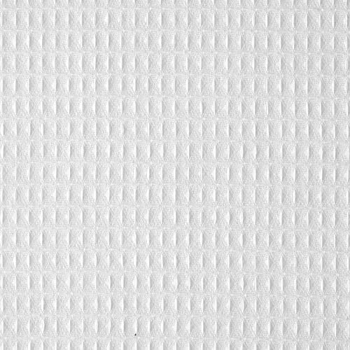 mDesign Waffle Knit - Long Cotton Blend Shower Curtain - Spa Quality, Luxury, Solid Color Cloth Shower Curtains for Bathroom - Hyde Collection, 72" x 72" - White
