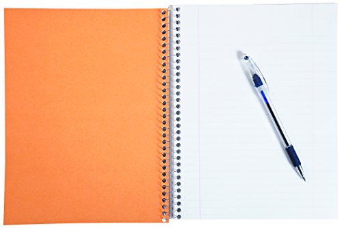 Mead Spiral Notebook, 3 Subject, Wide Ruled Paper, 120 Sheets, 10-1/2 x 7-1/2 inches, Color Selected For You (05746)