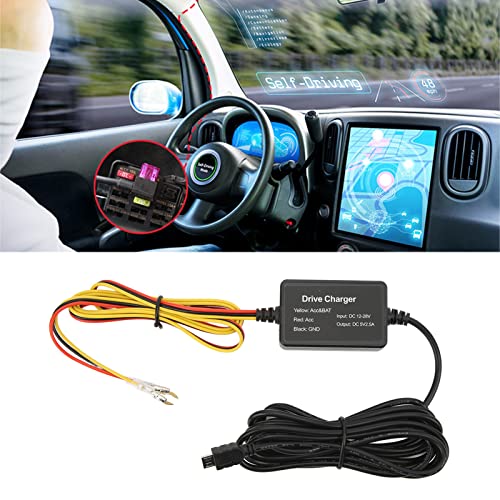 Astibym USB Hard Wire Kit, Easy Installation Overcurrent Protection Safe Dash Cam Hardwire Kit 12V‑28V to 5V for Mirror Cam(Micro)
