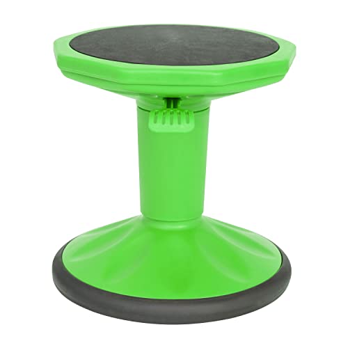 Flash Furniture Carter Adjustable Kids Flexible Active Stool for Classroom and Home with Non-Skid Bottom, 14"-18" Seat Height, Set of 1, Green