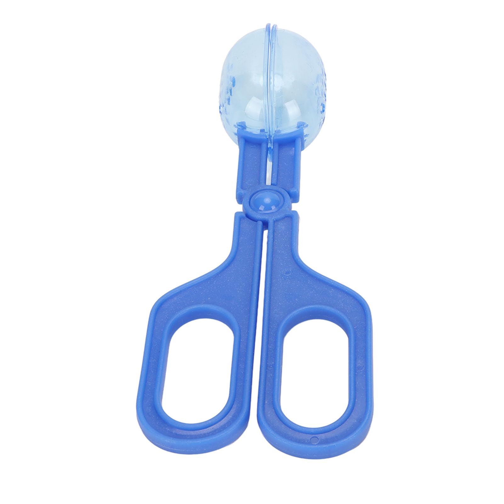 Reptile Feeding Clamp, Feeding Tool, Reptile Poop Scoop,Amphibian Terrarium Feeding and Cleaning Tool, Multipurpose Reptile Feeding Claw Collector, with Vents for Lizard Spider Tortoise(Blue)