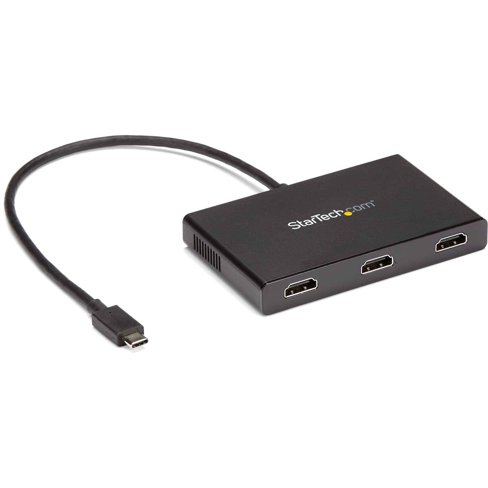 StarTech.com 3-Port USB-C Multi-Monitor Adapter, USB Type-C to 3x HDMI MST Hub, Triple 1080p 60Hz HDMI Laptop Display Extender / Splitter, Extra-Long Built-In Cable, Windows Only (MSTCDP123HD)