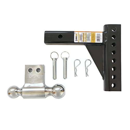 MaxxHaul 70380 Black/Chrome Adjust Dual Ball Mount