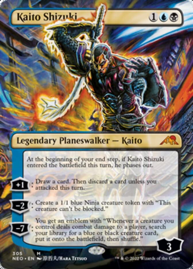 Magic: the Gathering - Kaito Shizuki (305) - Borderless - Kamigawa: Neon Dynasty