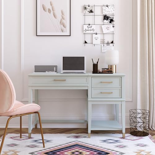 CosmoLiving by Cosmopolitan Westerleigh Lift-Top Computer Desk, Pale Green