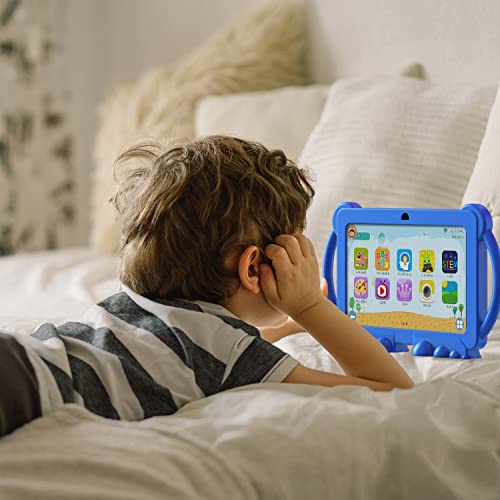 NORTH BISON Kids Tablet, 7 inch Android 11.0 Tablet for Kids, 3GB 32GB Toddler Tablet with Bluetooth, WiFi, GMS, Parental Control, Dual Camera, Shockproof Case, Educational, Games Dark Blue