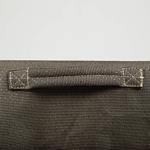 Budge StormBlock Hillside Oval Patio Table Cover Premium, Outdoor, Waterproof, Medium, Black and Tan Weave