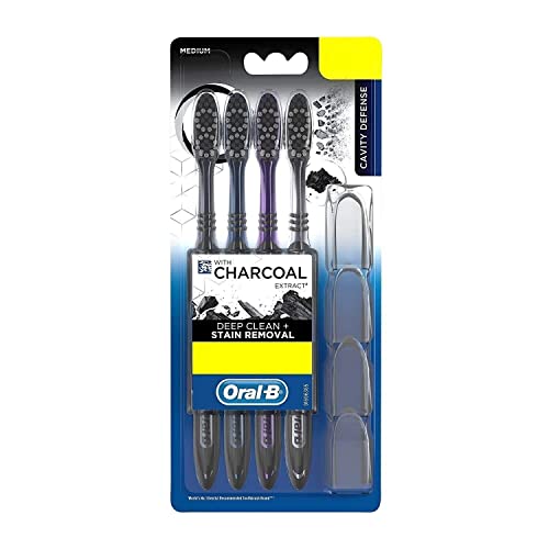 Oral B Cavity Defense 123 Black Toothbrush � Medium (Pack of 4)