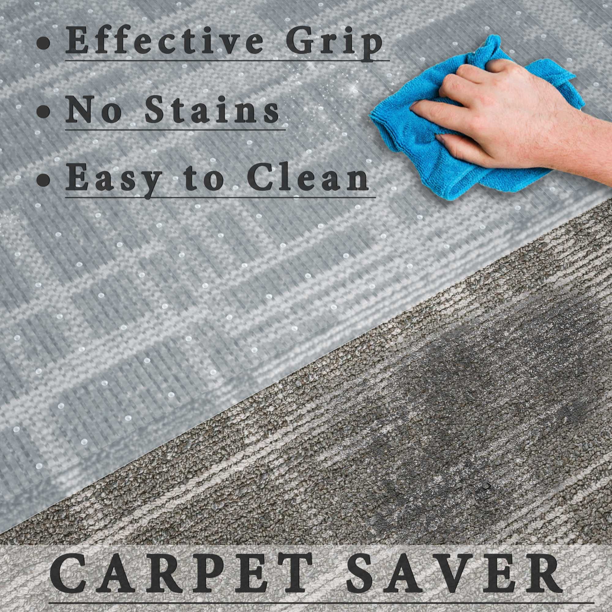 Amyracel Plastic Floor Runner for Low Pile Carpet, Clear Vinyl Carpet Protector for Hallway, Runner Rug Carpet Protector Mat, Easy to Clean, Stain-Resistant, 27" X 6'