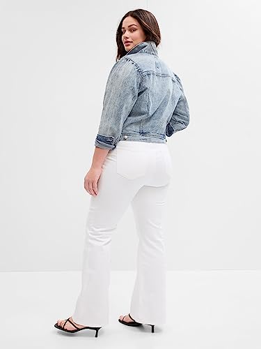 GAP Womens High Rise Flare Jeans Optic White 30 Reg