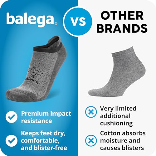 Balega Recycled Hidden Comfort Performance No Show Athletic Running Socks for Men and Women (1 Pair), Neon Pink/White - Medium (1 Pair)