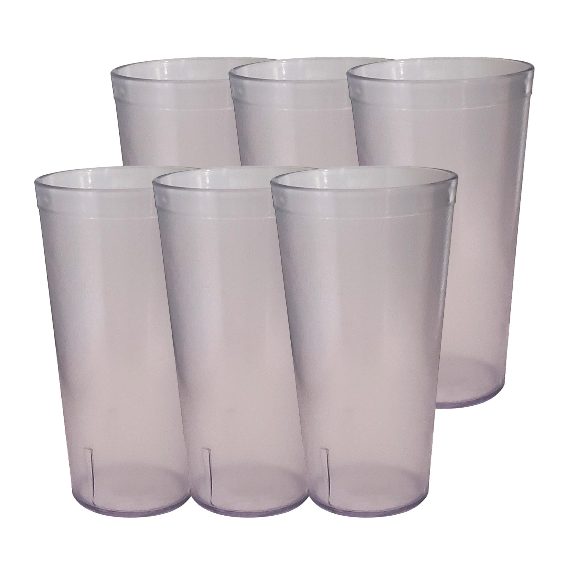 Party Outlaw Dark Blue Plastic Cup Tumblers 6 Pc 32oz Lightweight, Heavy Duty Stackable Cafe Style Plastic Glasses. Reusable & Dishwasher Safe Ice Tea & Water Cupsafe Ice Tea & Water Cups