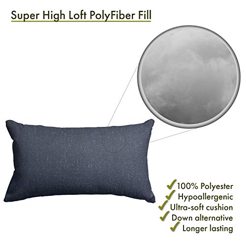 Majestic Home Goods Navy Wales Indoor Small Throw Pillow 20" L x 5" W x 12" H