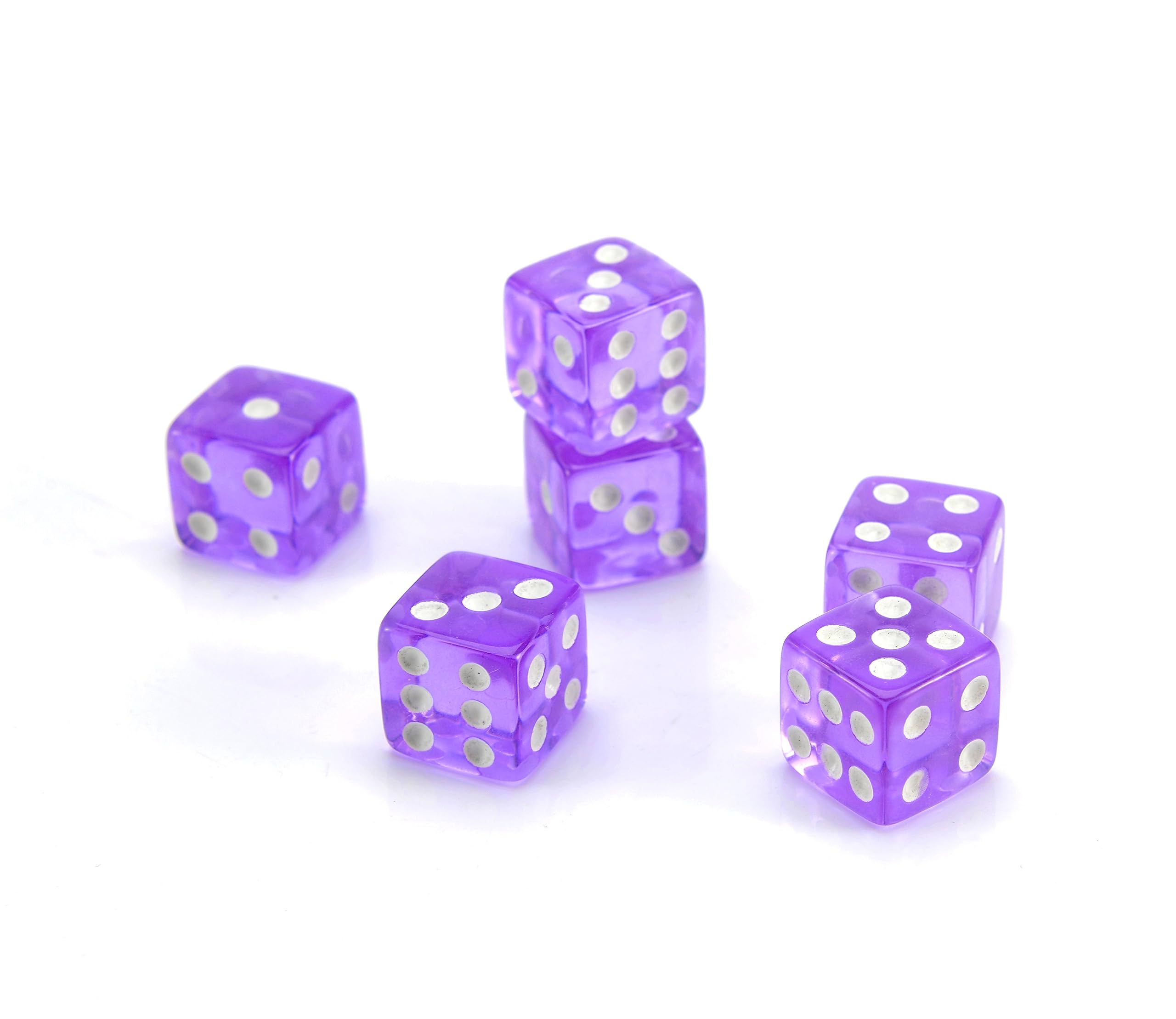 Harbor Loot Purple Dice Shaker Cup Complete with Matching Dice Set of Six Purple Translucent Dice