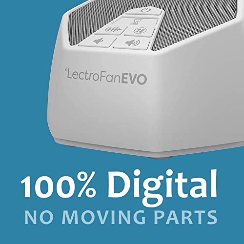 LectroFan EVO Guaranteed Non-Looping Sleep Sound Machine with 22 Unique Fan Sounds, White Noise Machine for Sleeping and Ocean Sounds, with Sleep Timer - Black (Renewed)