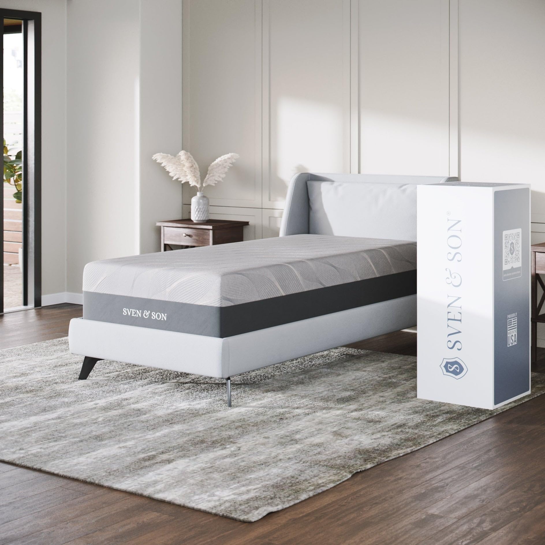 Sven & Son Luxury Hybrid Spring Mattress, Premium Materials, CertiPUR-US, Made in The USA, 14 inch Medium Soft - Twin