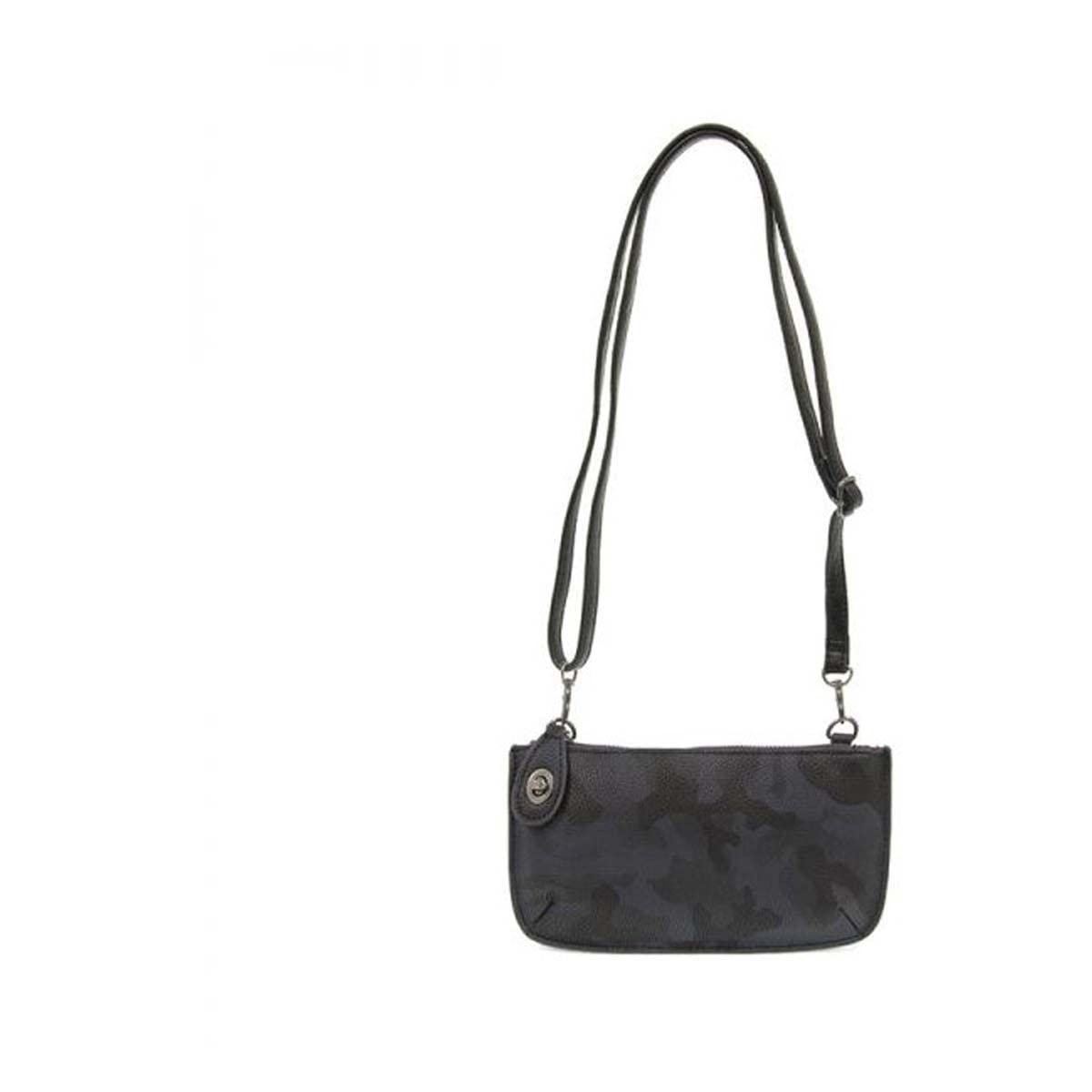 Joy Susan Mini Crossbody Wristlet Clutch (Ink Camo -Dark Blue Camo)