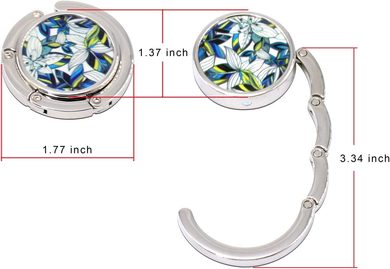 BEAVOING Purse Hanger, Foldable Purse Hook Set of 6 Mixed Pattern Purse Table Hanger Womens Bag Purse Holder for Desk Tables