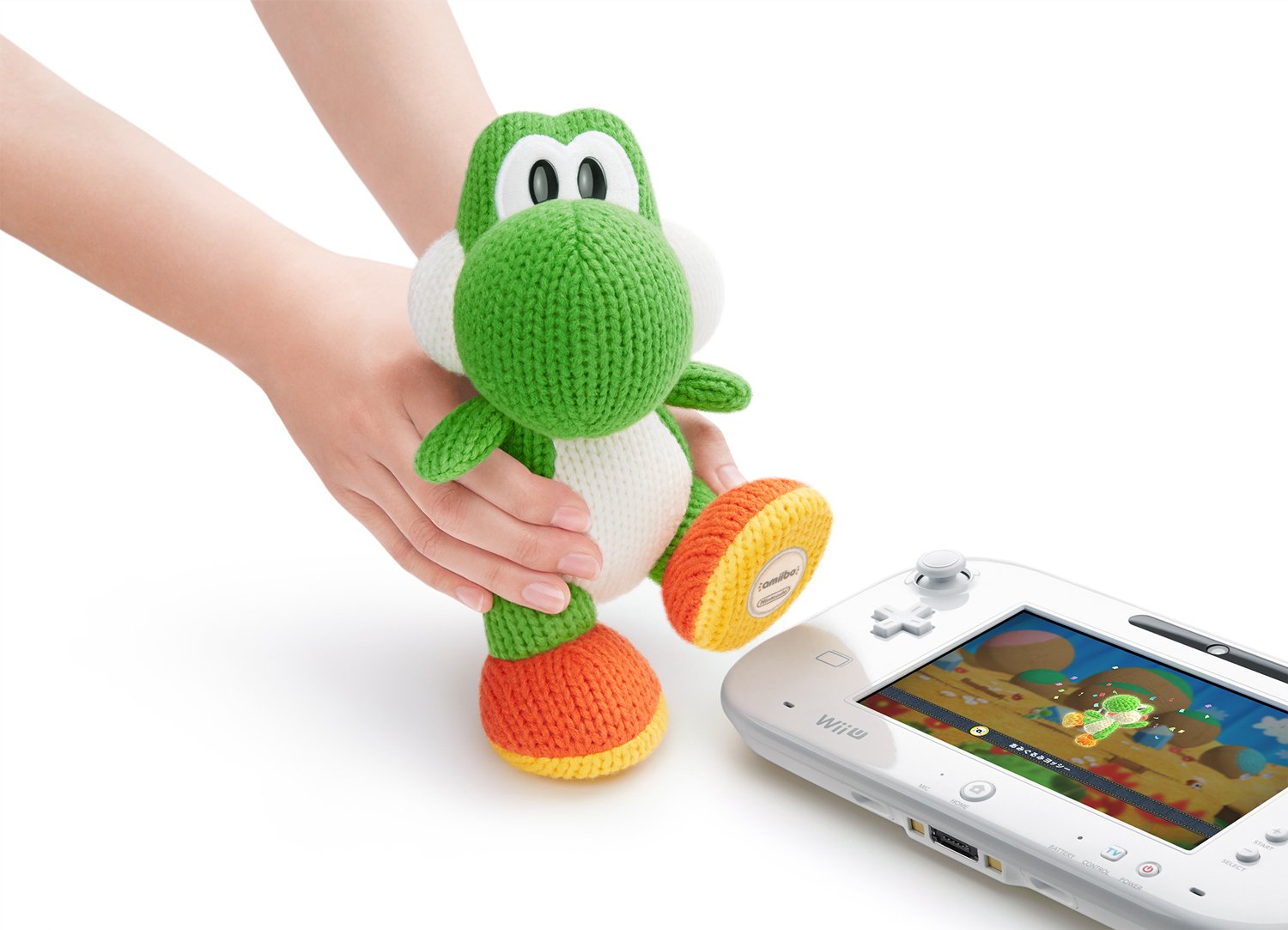 Green Yarn Big Yoshi amiibo (yoshi Woolly World) jp var