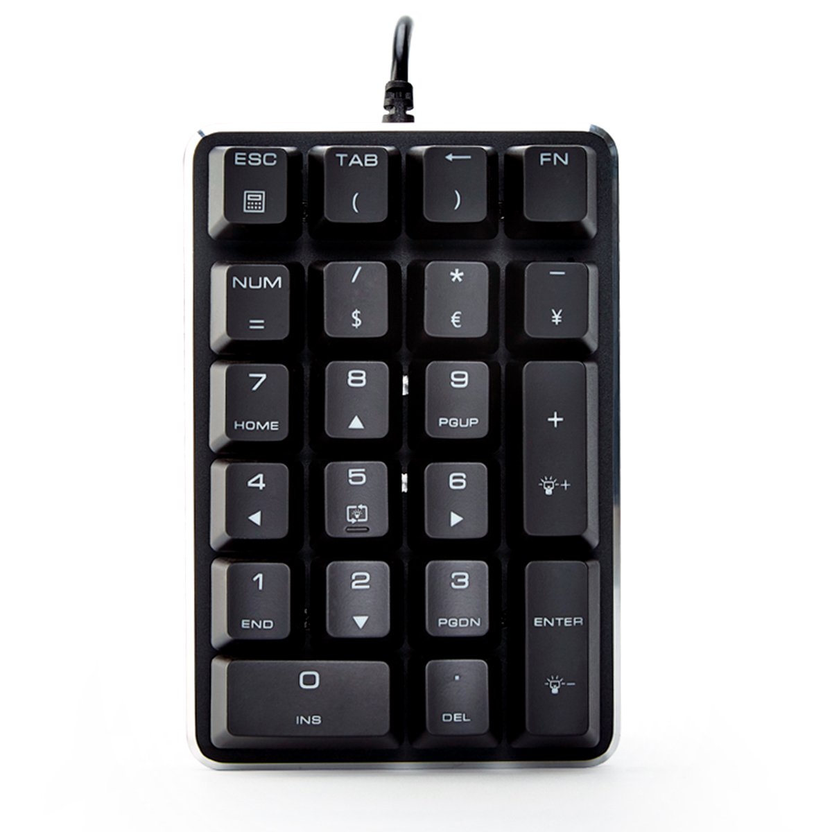 Qisan Mechanical Numeric Keypad GATERON Blue Switch Wired Ice Blue Backlight Gaming Keypad/Keyboard 21 Keys Portable Mechanical Numpad Extended Layout | Laptop Accessories | keypad for Computer