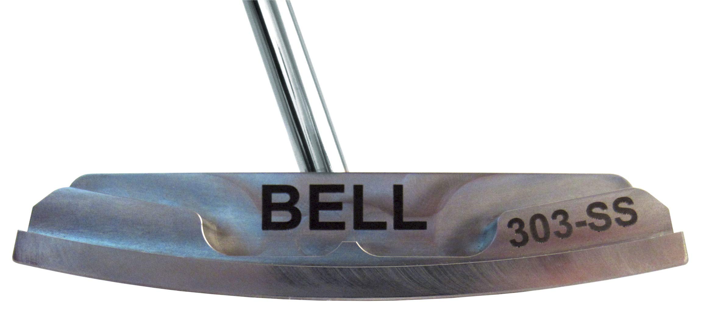 Bell Putters Non/No Offset Golf Putter 360g Polish Chrome Finish Right-Handed/RH with Winn Midsize Putter Grip and 34" Shaft