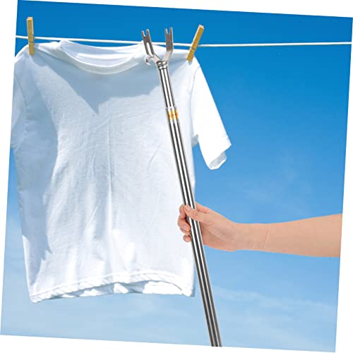 DOITOOL Outdoor for Reach Ceiling Stick Retractable Rod Telescoping Indoor Extending Inch Reaching Wardrobe Hook Long Clothing with Pole Shelf Clothes Adjustable Clothesline Bar