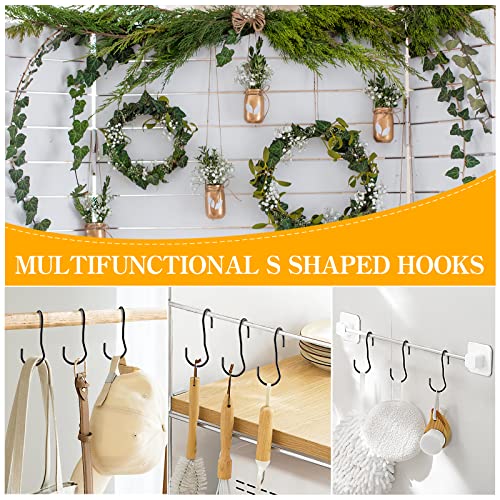 Fitnice 10 Pack Purse Hanger for Closet, S Hooks for Hanging Twisted Purse Hooks Heavy Duty S Hooks Handbag Hanger Organizer Space Saving Closet Rod Hooks for Clothes, Bags, Plants, Pans, Pots (Black)