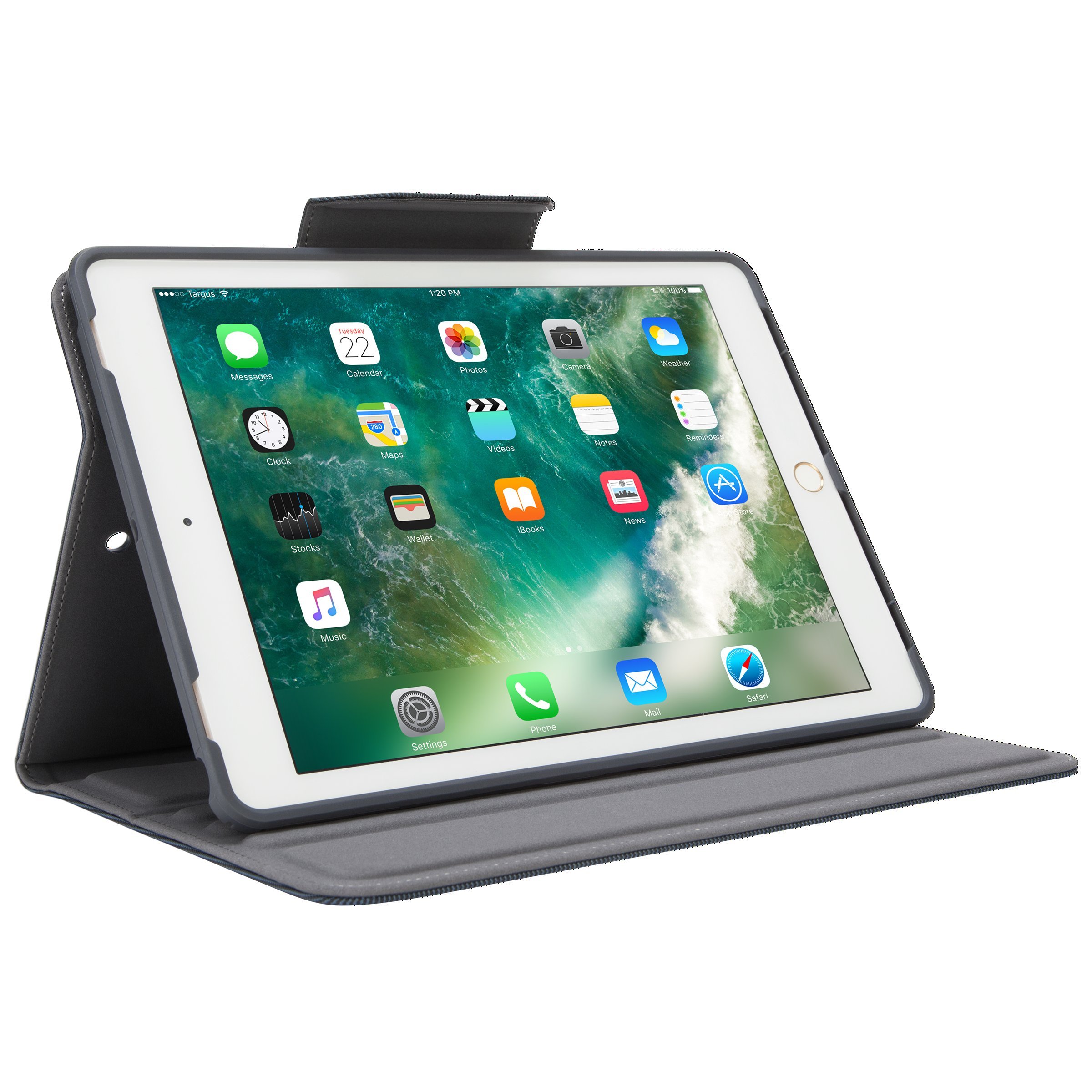 Targus VersaVu Classic Case for iPad (2017/2018)/9.7 Inch Pro, Air/Air 2, Blue (THZ67802US)