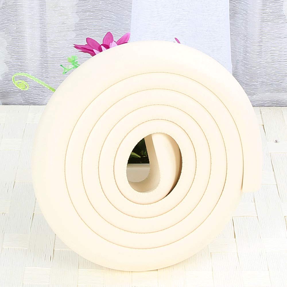 Baby Proofing Edge and Corner Guard Protector Set,Safety Bumpers,for Tables and Chairs, Doors, Corners, 6.5ft, Pack of 2 (Creamy-White)