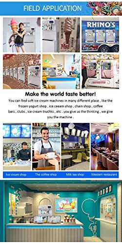 Kolice Commercial Desktop 5 Flavors Soft Serve Ice Cream Machine, Gelato Ice Cream Maker-ETL, 5 Different Discharge Nozzles, Upper Tanks Refrigerated, Transparent Dispenser Set