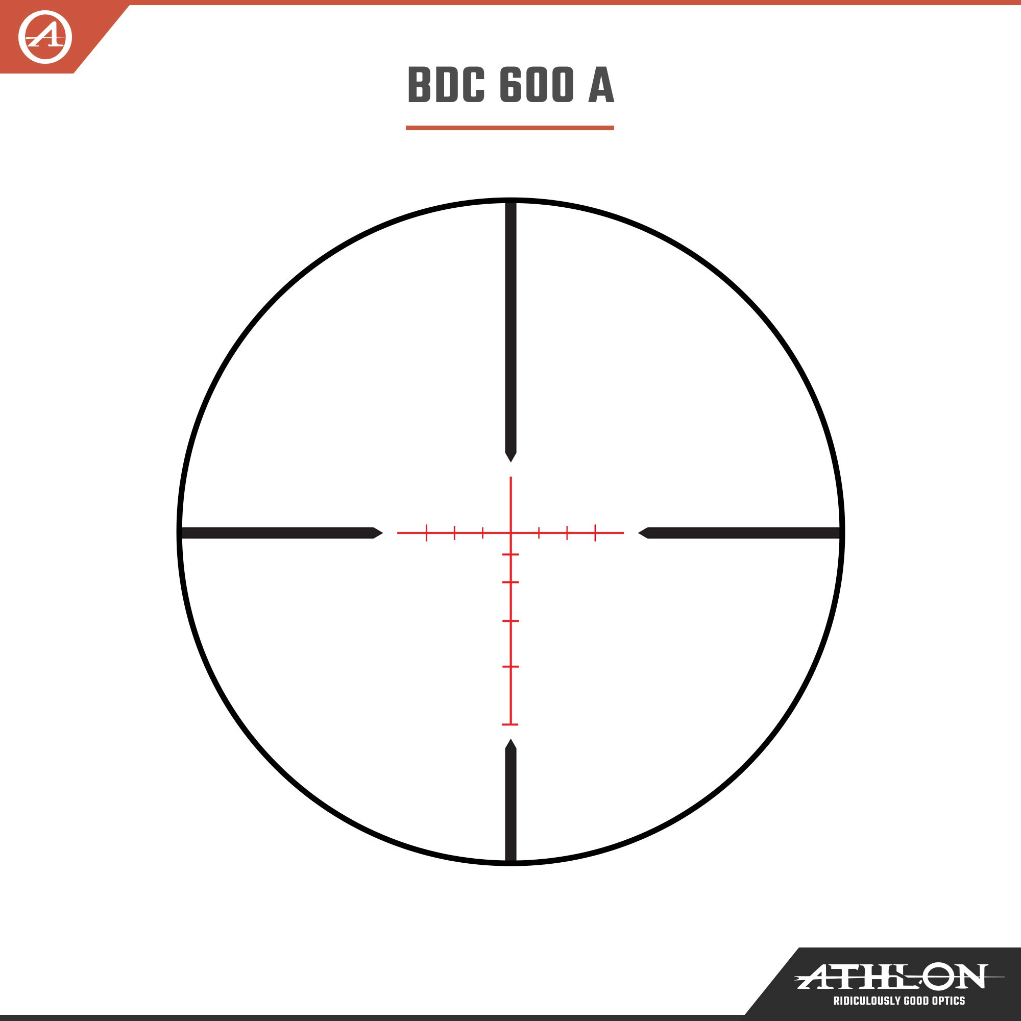 Athlon Optics Argos HMR 4-20x50 Riflescope - BDC600A SFP IR, Black