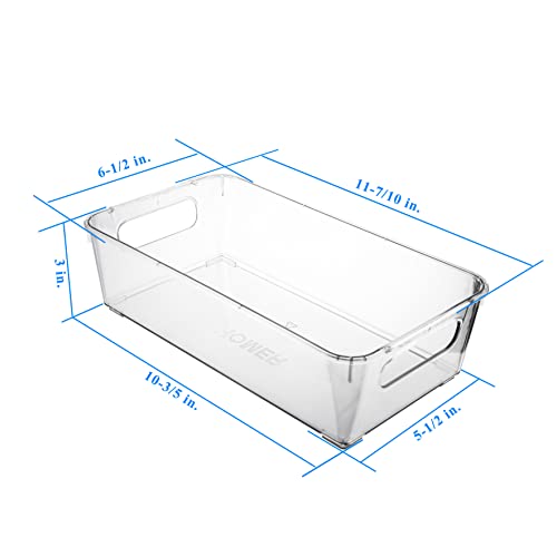 Freezer Organizer Storage Bins, Pantry Storage Fridge Organizer Storage Bins and Cabinet Organizers for Bath Kitchen and Dresser (8)