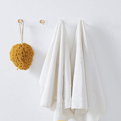 FOTYRIG Adhesive Hat Hooks for Wall Hat Hanger Wall Rack Mounted Coat Hanging Wooden Bathroom Hooks Stick On Door Closet Cabinet Wardrobe Entryway Waterproof OilProof-8 Packs