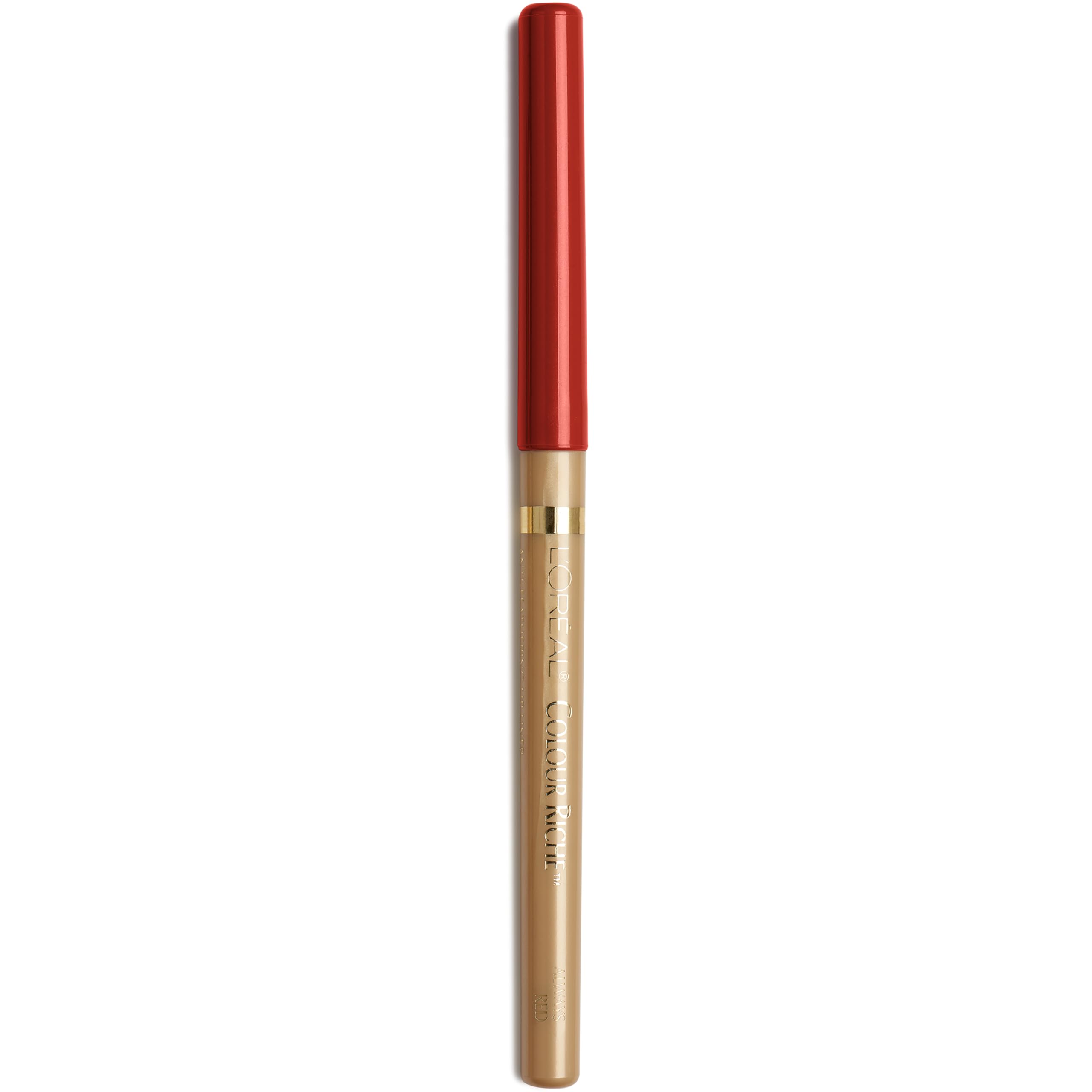 LβOrΓ©al Paris Colour Riche Lip Liner Pencil, Creamy Lip Liner with Omega 3 and Vitamin E, 765 Always Red (Red)