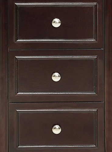 Hives and Honey Scarlett Jewelry Armoire - Elegant Storage Organizer for Your Precious Pieces | Solid Wood, Mirrored Lid | Anti-Tarnish Felt Lining | Espresso Finish