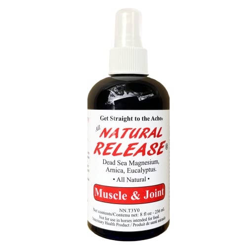 Four-Oaks Farm Ventures, Natural Release Muscle Spray Treatment - Horse Liniment for Sore Muscles, Joint Pain, Tendon & Inflammation Relief - Easy to Use, Fast Acting, Alcohol & Menthol Free (8 oz)
