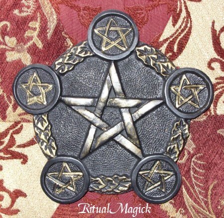 Pentacle Altar Tile with 5 Pentacle Corners