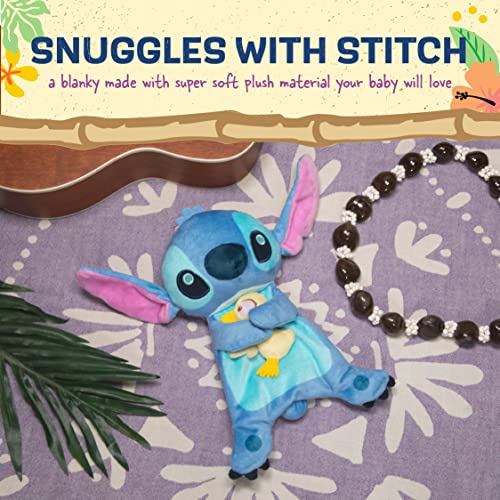KIDS PREFERRED Disney Baby Lilo and Stitch - Stitch Snuggle Comfort Plush with Squeaker, Blue