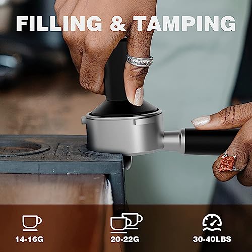 Fricoffee Espresso Machine with Milk Frother, Coffee Espresso Machine with Grinder, Cappuccino Machine Stainless Steel for Home Commercial Use, Gift fot Father Coffee Lovers