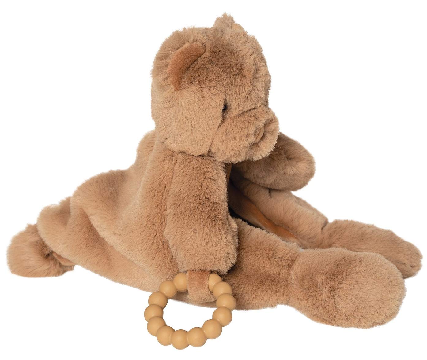 Manhattan Toy Sleepy Time Bear Plush Baby Lovie Blankie with Removable Silicone Teether Ring