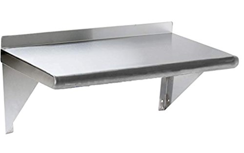 KPS Heavy Duty Stainless Steel Wall Mount Shelf 18 x 36 - NSF