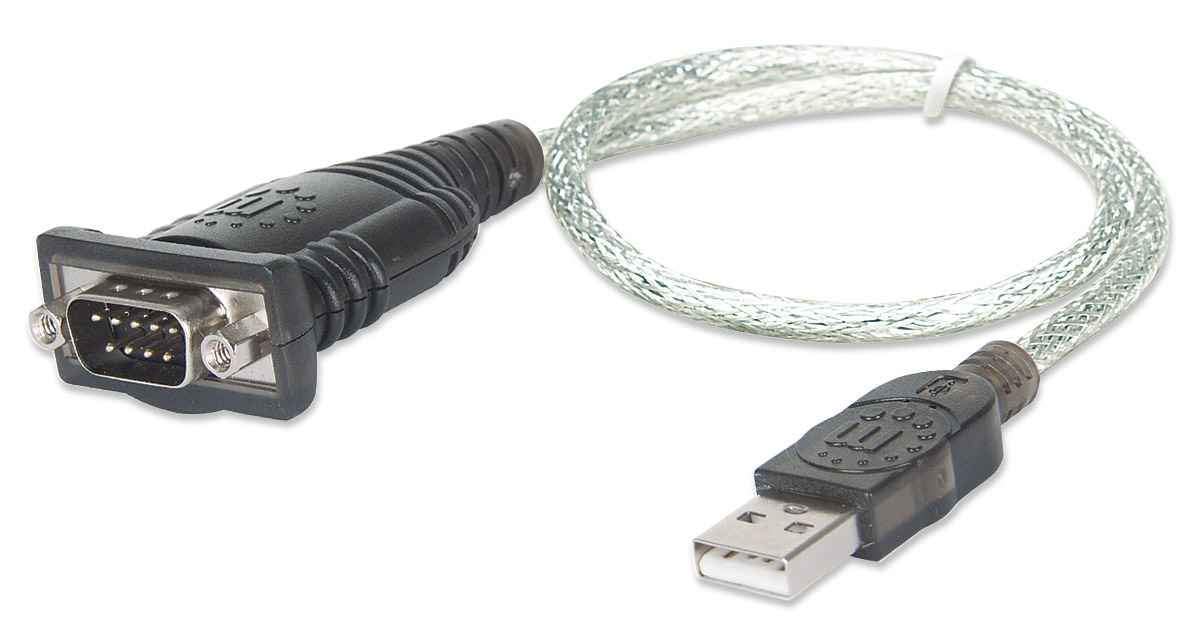 MANHATTAN USB to Serial Converter Connects One Serial Device to A USB Port (205146)
