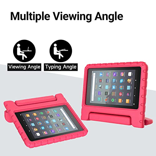 Merocab Kids Case for Fire HD 7 9th 7th 5th Generation 2019 2017 2015 Release, Fire HD 7 2019 2017 2015 Lightweight Shockproof Handle Stand Kids Case Cover for HD 7 9th 7th 5th
