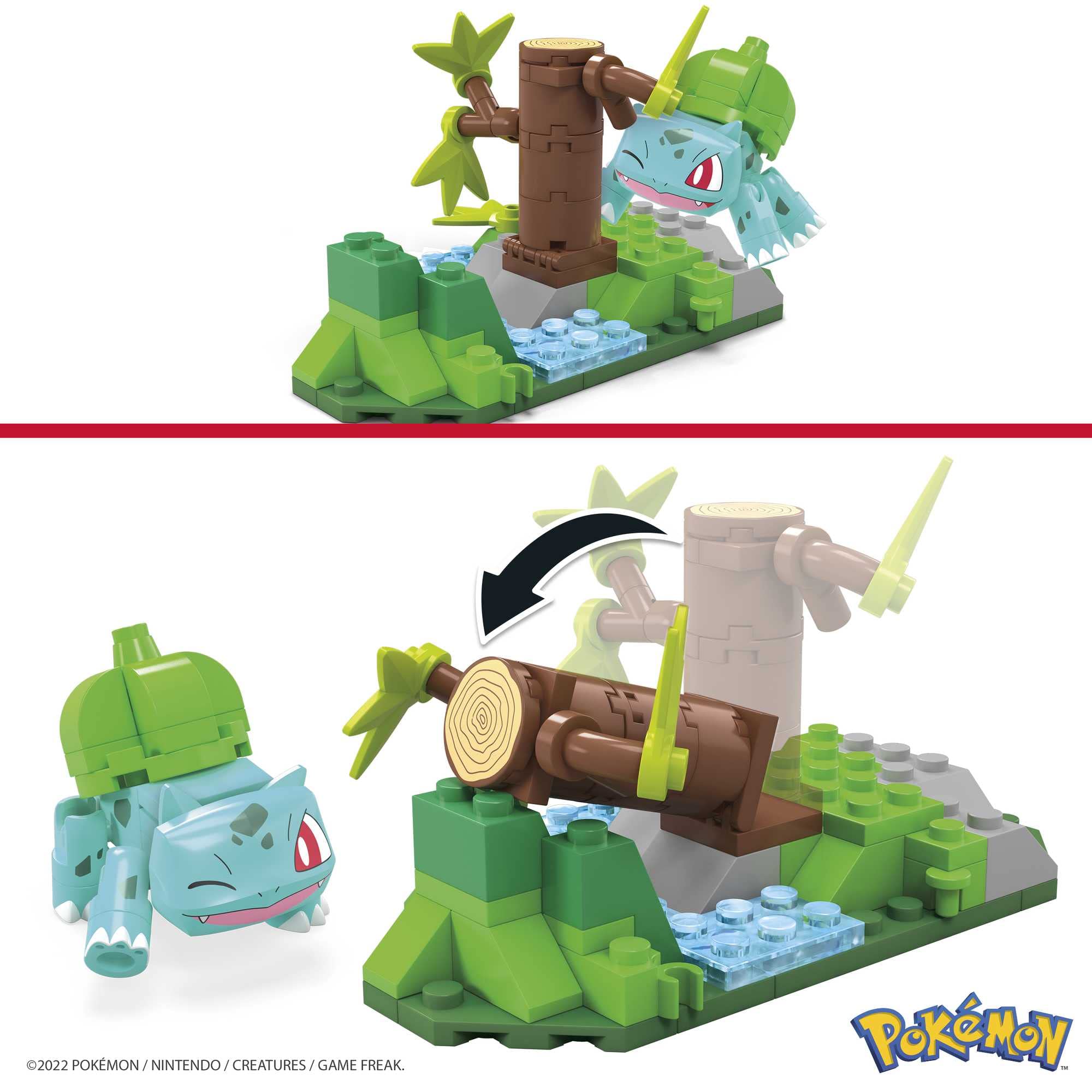Mega Pokémon Building Toys Set, Bulbasaur’s Forest Fun with 82 Pieces, 1 Poseable Character, for Kids